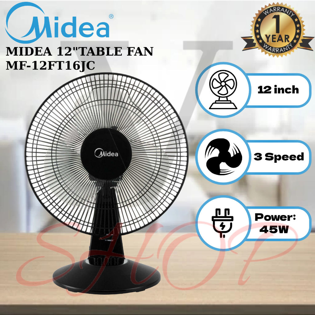 MIDEA || ISONIC 12" TABLE FAN MF-12FT16JC || CTF-TF12A || ITF12 ...