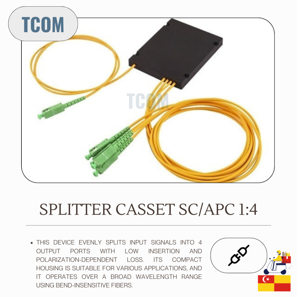 PLC splitter SC/APC 1:4 box splitter separator 1x4 optical fiber ...