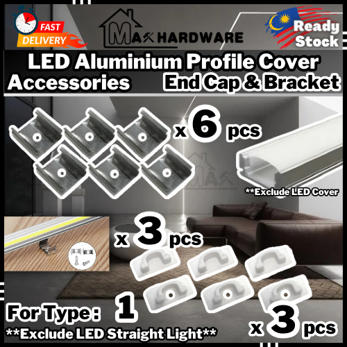 (1M/1.5M) LED Channel Strip Light Aluminium Casing Profile Track ...