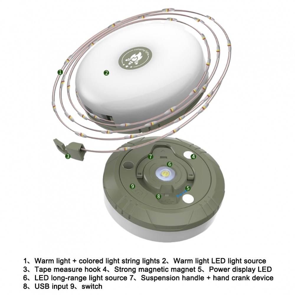 Versatile Waterproof LED Light Strip Camping Lamp with 10M Recyclable ...