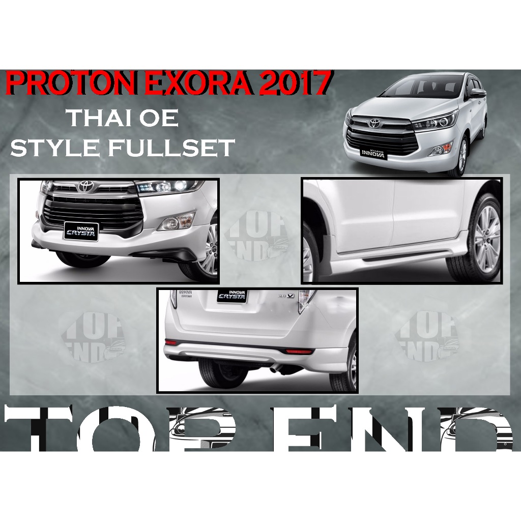 TOYOTA INNOVA 2017 THAI OE LOOK BODYKIT THAI OE BUMPER SKIRT LIP FRONT ...