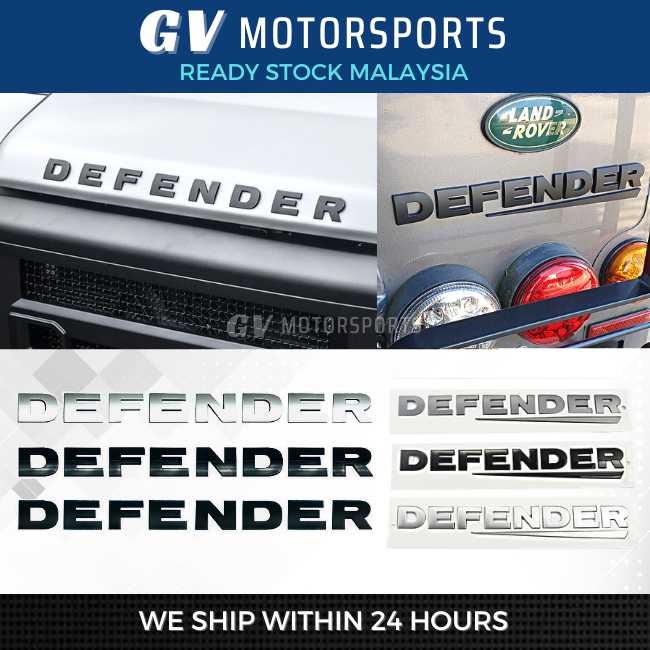 READY STOCK Land Rover Defender Emblem Logo Car Rear Trunk Body Decal ...