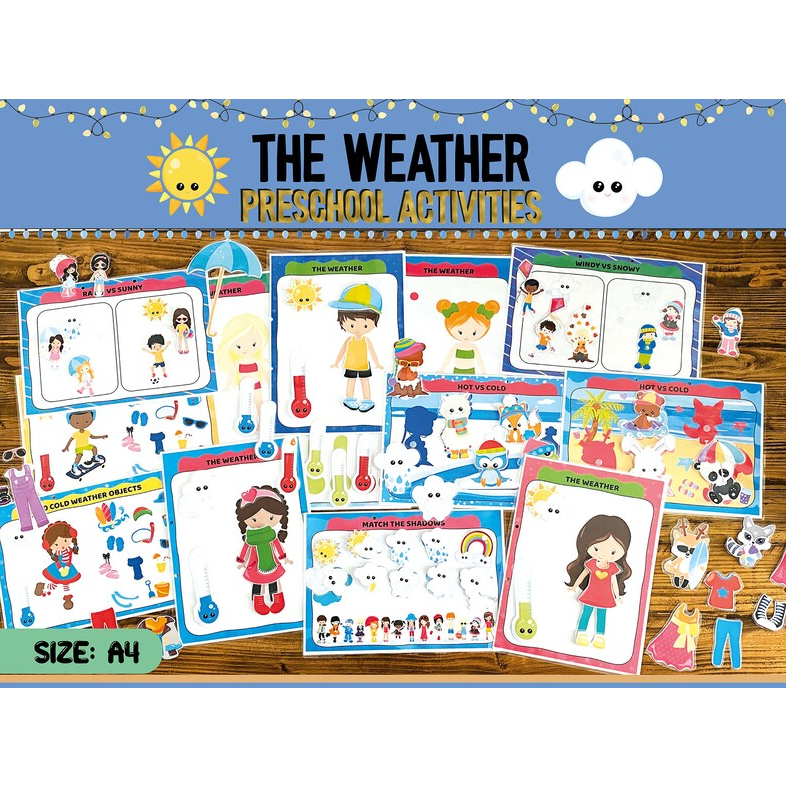 PDF] 055- The Weather Dress Up Activity Printable Montessori Toddler ...