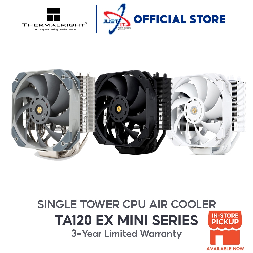 Thermalright Mini Single Tower CPU Air Cooler - Black/White TR-TA120-EX ...