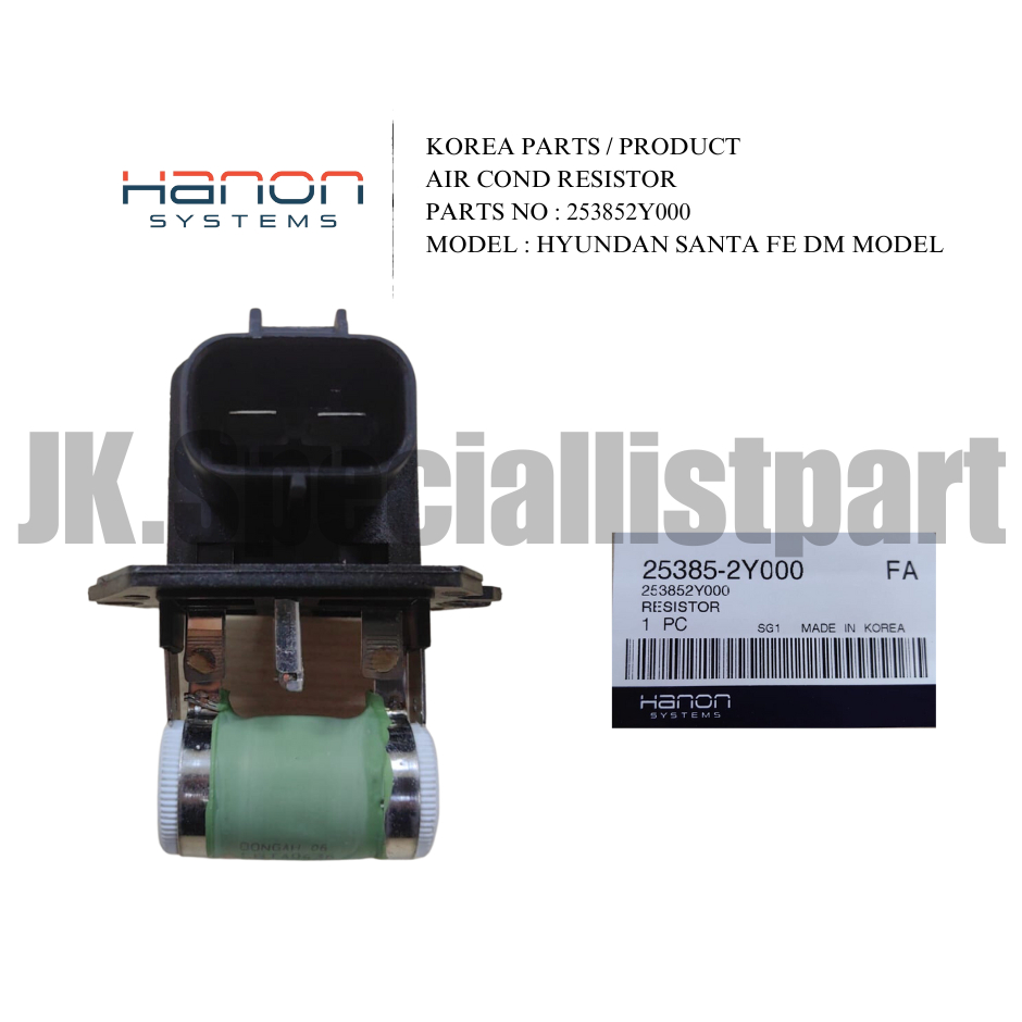 AIR COND RESISTOR _ KOREA PART (HANON) [ 25385-2Y000 ] HYUNDAI SANTAFE ...