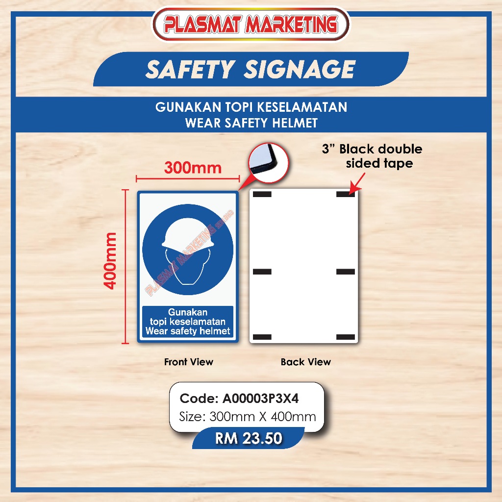 Safety Sign. Gunakan Topi Keselamatan | Shopee Malaysia