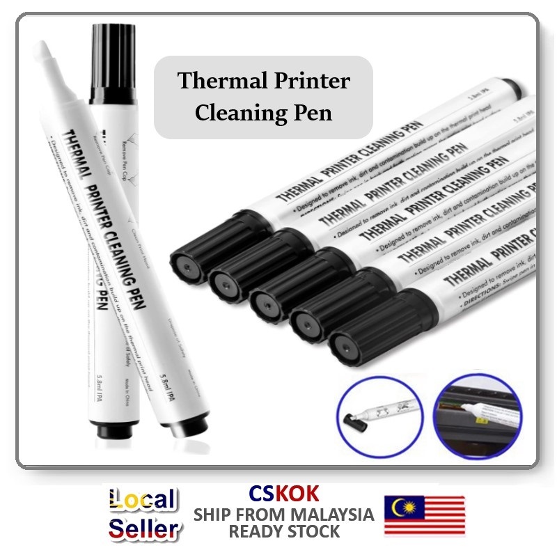 【Pen Cleaner】 For Thermal Printer Cleaning Pen Printhead Alcohol Pen ...