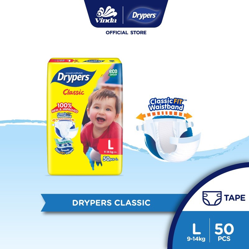 Drypers Classic Mega L50 | Shopee Malaysia