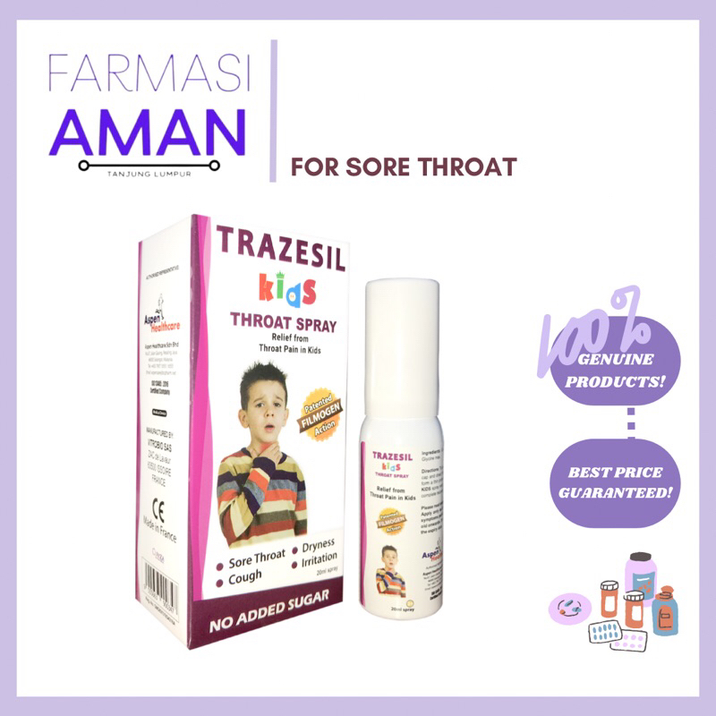 Trazesil Kids Throat Spray 20ml | Shopee Malaysia