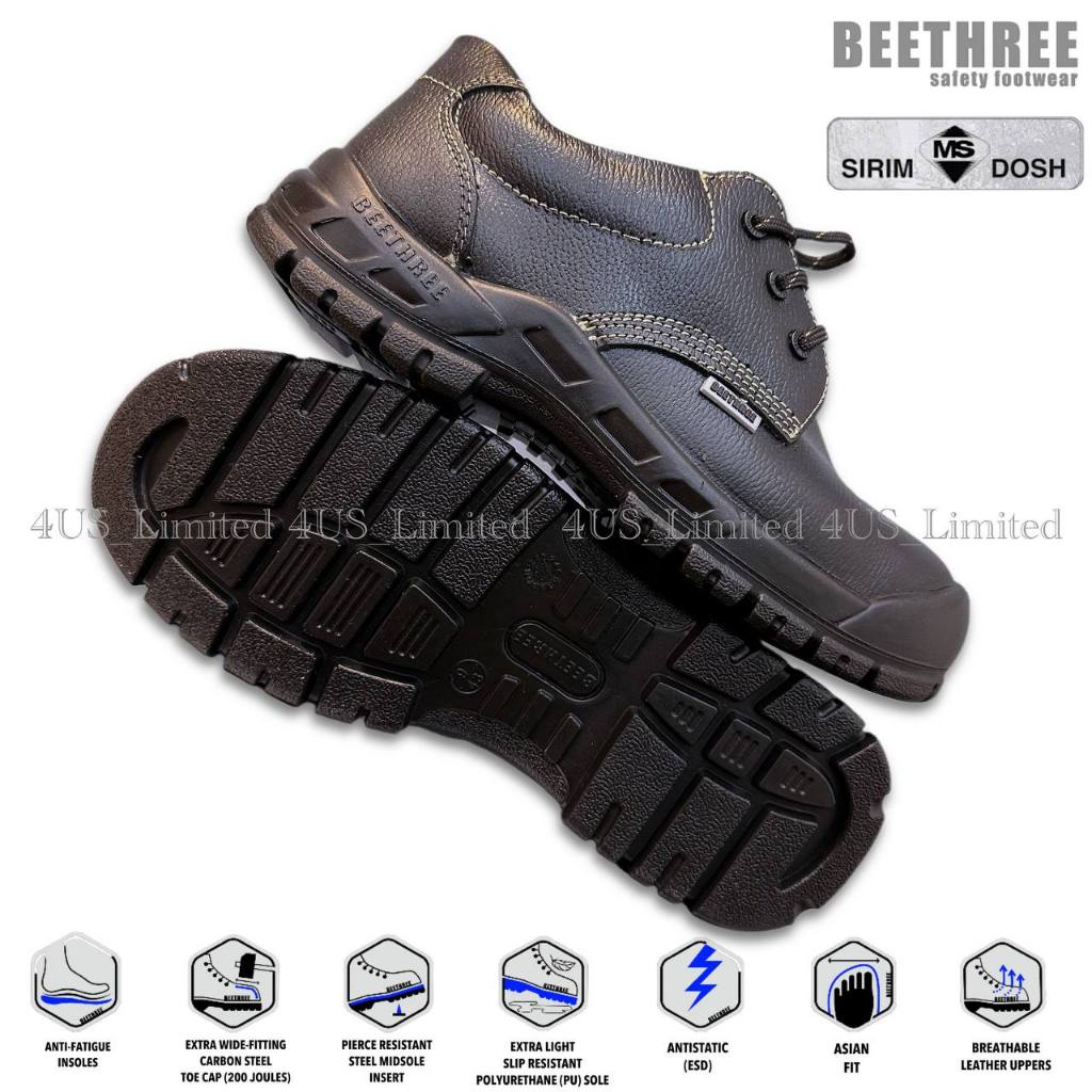 BEETHREE BT-8700 Laces-Up 4.5" Low Cut Safety Shoes (Sirim&Dosh) Kasut ...