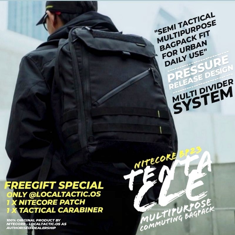 NITECORE BP23 MULTIPURPOSE COMMUTER BAGPACK SYSTEM - 100% ORIGINAL BAG ...