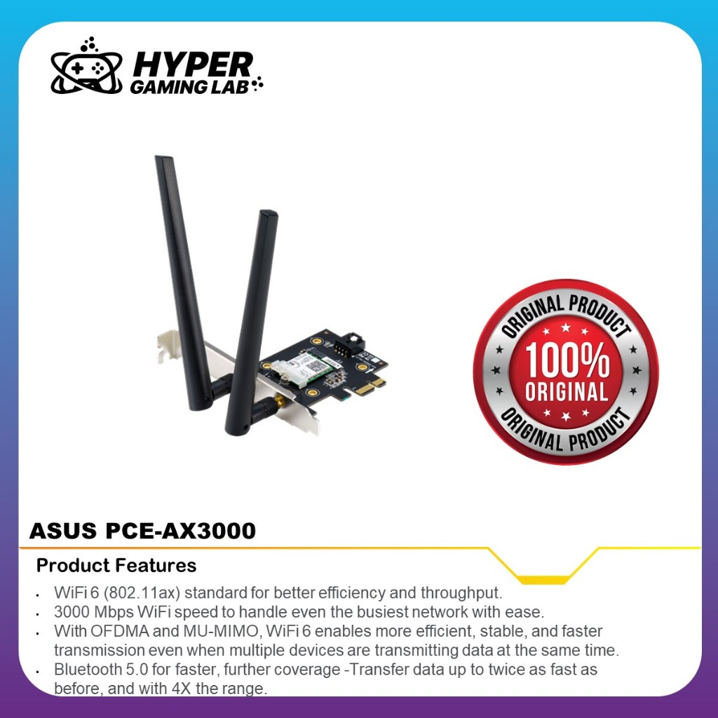 Asus AX3000 Dual-Band PCIe Wi-Fi 6 Adapter (PCE-AX3000) - Bulk Pack ...