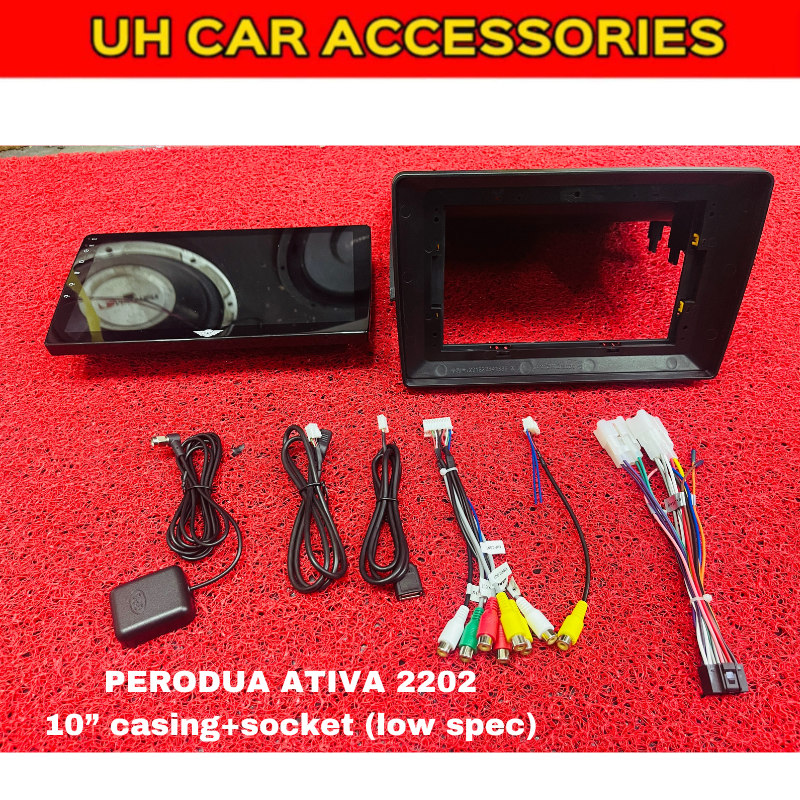 PERODUA ATIVA 2022 10INCH ANDROID PLAYER WITH CASING SOCKET | Shopee ...