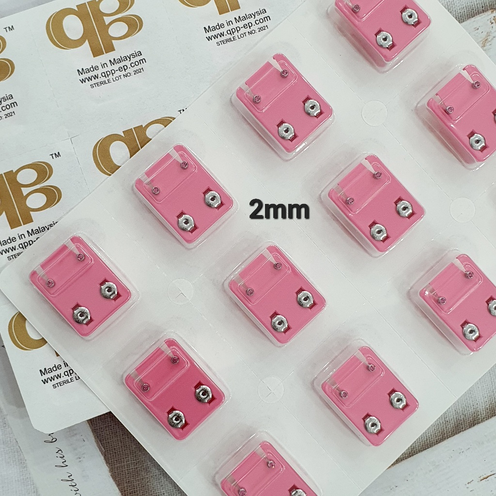 READY STOCK 】( 1 PAIR ) ( 2MM ) ( STAINLESS STEEL ) QPP Ear Piercing ...