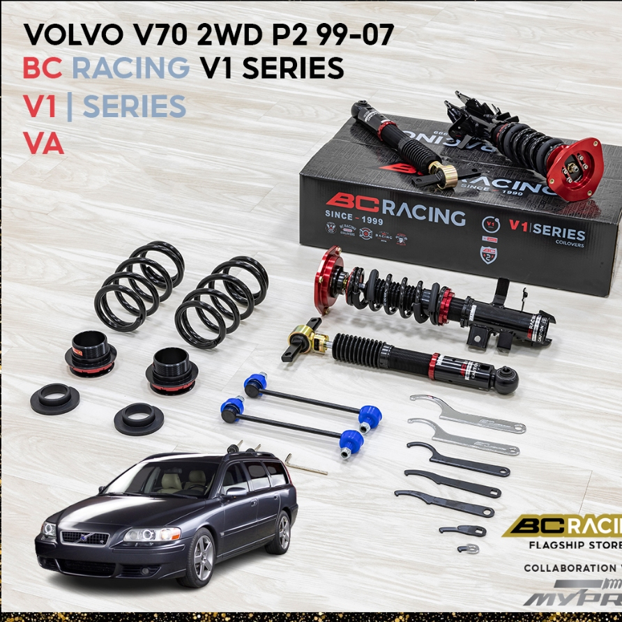 BC Racing V1 Series High Low Soft Hard Adjustable Absorber VOLVO V70 ...