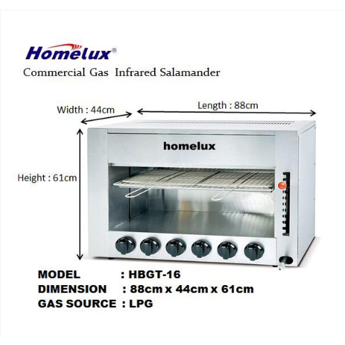 Homelux Commercial Electric Salamander Grill Food Warmer HBAT-936 Oven ...