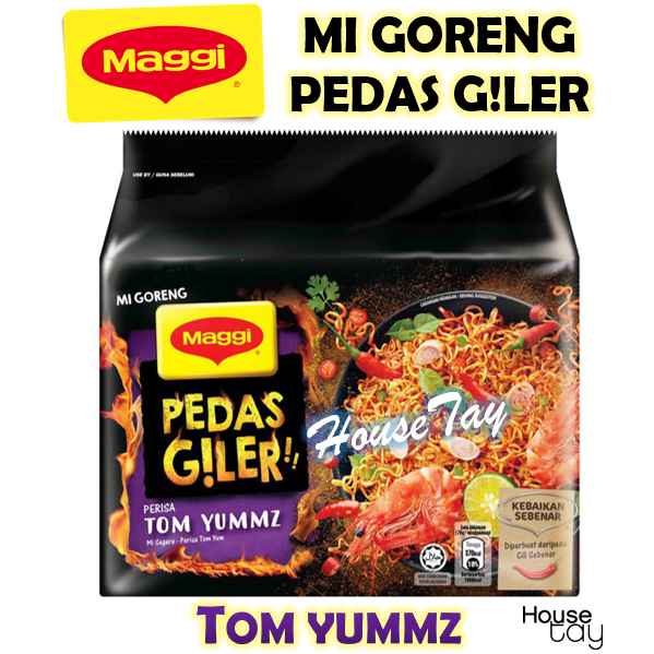 Maggi Pedas Giler Instant Noodles Ayam Bakar/ TomYum/ Seafood Berapi (5 packs) | Shopee Malaysia