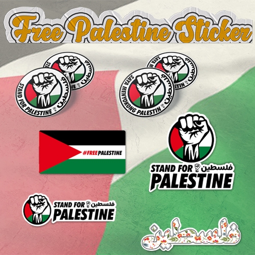 STICKER FREE PALESTIN | PALESTINE | KALIS CALAR AIR DAN PANAS KHAS ...
