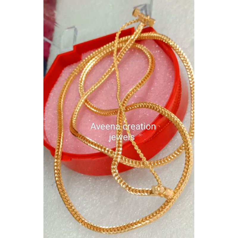 Ice cone / box cut design Thali chain 2 pawn size 32inch with screw ...