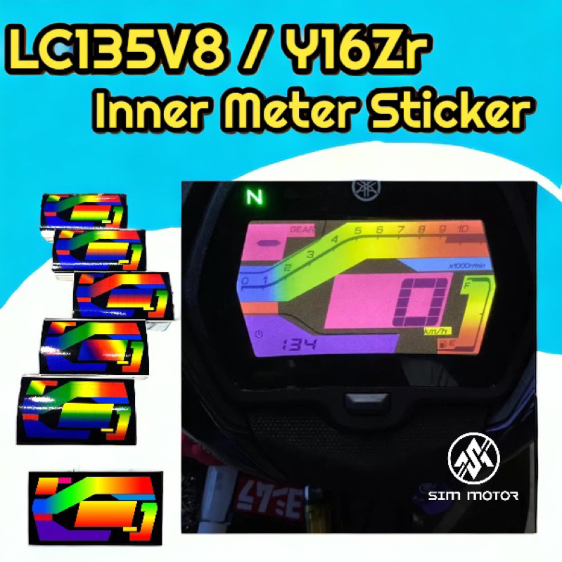 Yamaha Y16zr /Lcv8 Sticker Meter Inner Sticker (DALAM METER ATAS LCD ...