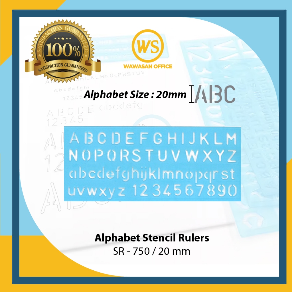 Stencil Ruler / ABC Ruler / Stencil Alphabet Ruler / Letter Stencil ...
