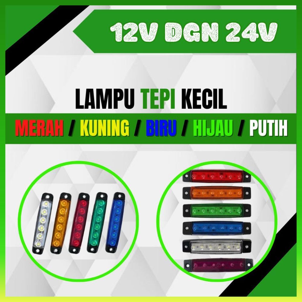 BEACON CHERAS 6SMD SIDE MARKER LAMP 12V 24V LAMPU LORI KECIL 4INCH 12V ...