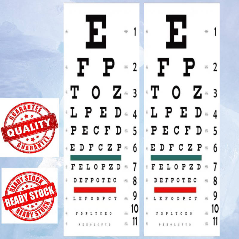 Clinical Eye Chart Alphabet Type (75cm x 25cm) | Shopee Malaysia