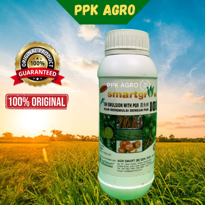 1L SmartGrow 101 AGR SMART Baja Ikan Foliar-Siraman ORGANIK Fertilizer HUMICACID Penggalak ...