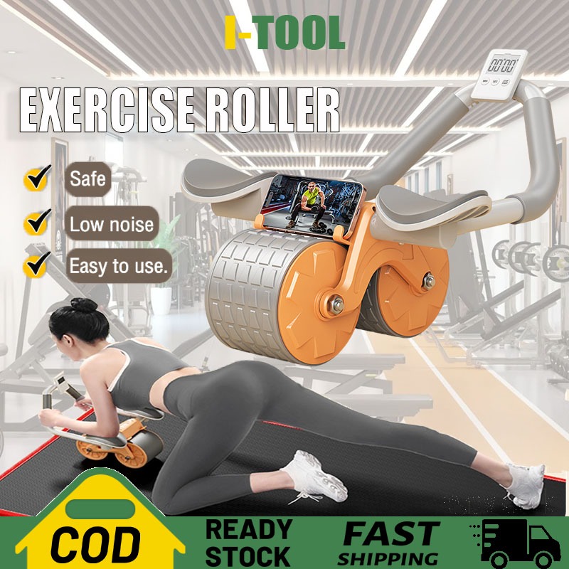 Multi-Functional Abdominal Wheel Automatic Abdominal Training Elbow Support Rebound Roller ...