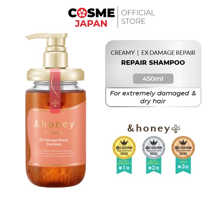 &Honey Creamy Ex Damage Repair Shampoo (450ml) [Made In Japan] | Shopee Malaysia