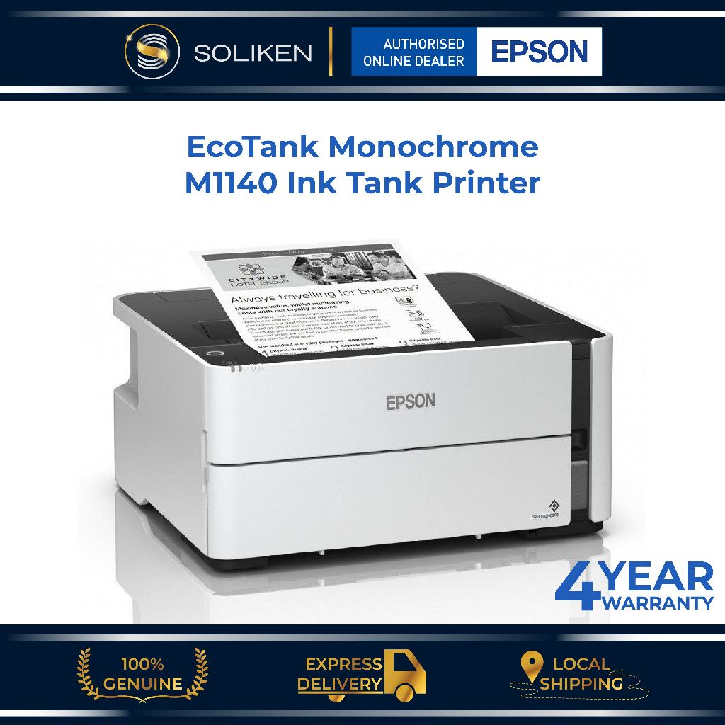 Epson EcoTank Monochrome M1140 Ink Tank Printer | Shopee Malaysia