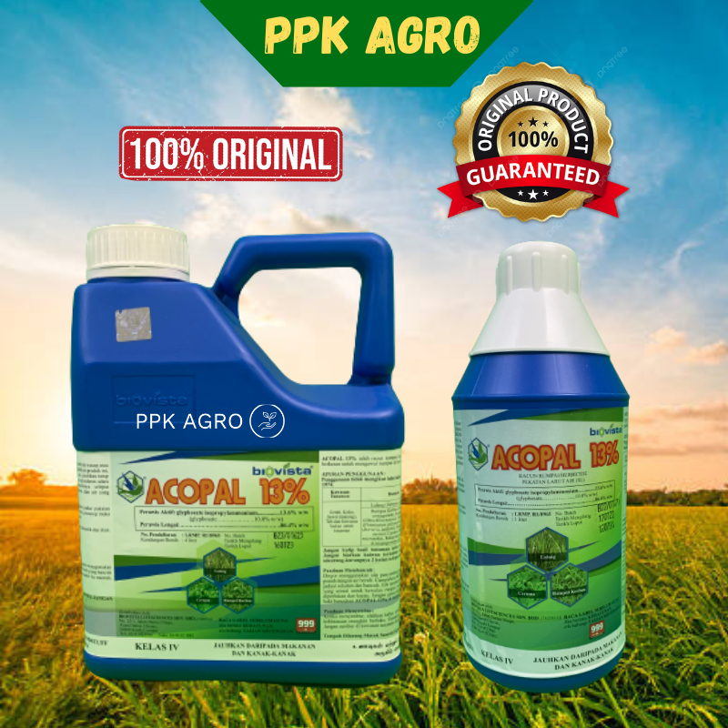 1L 4L ACOPAL 13% BIOVISTA GLYPHOSATE RACUN RUMPUT/SPARK / SEKALI ...