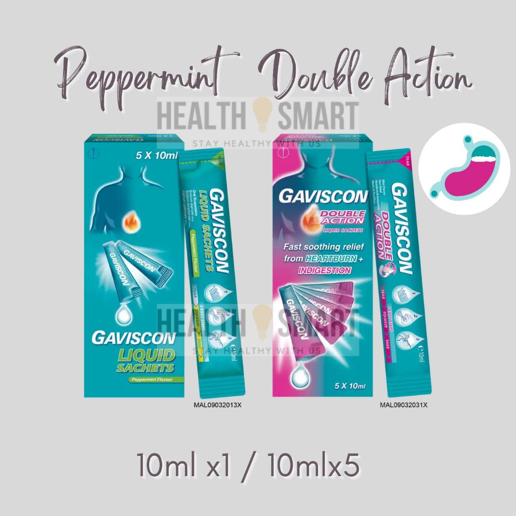 Gaviscon Double Action Liquid Sachet / Gaviscon Liquid Sachet 10ml ...
