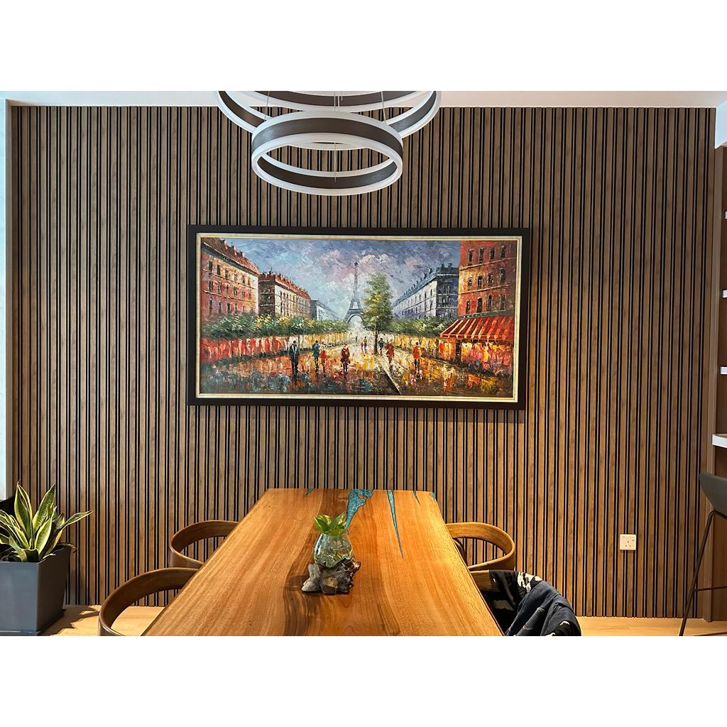 PREMO Fluted/Flat Wall Panel-Duo Tone TV WALL-290cm Long 9.5ft-Wall ...