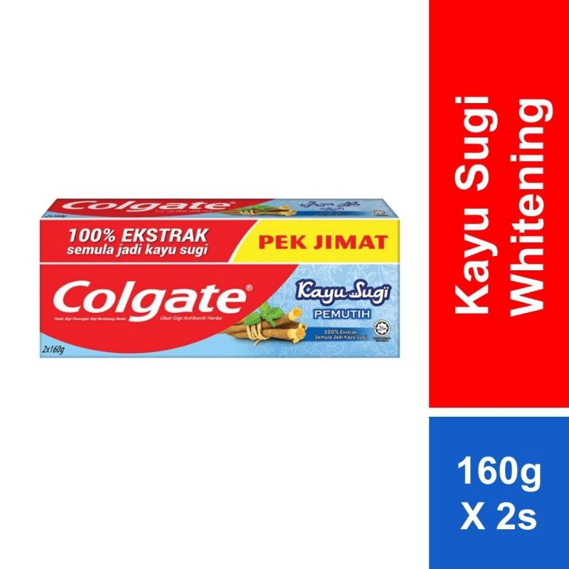Colgate Kayu Sugi Whitening Toothpaste (160g x 2s) Value Pack | Shopee Malaysia
