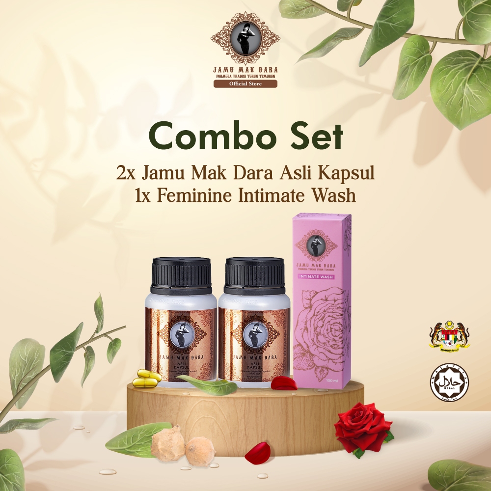 COMBO SET - 2x Jamu Mak Dara Asli Kapsul + 1x Feminine Intimate Wash ...