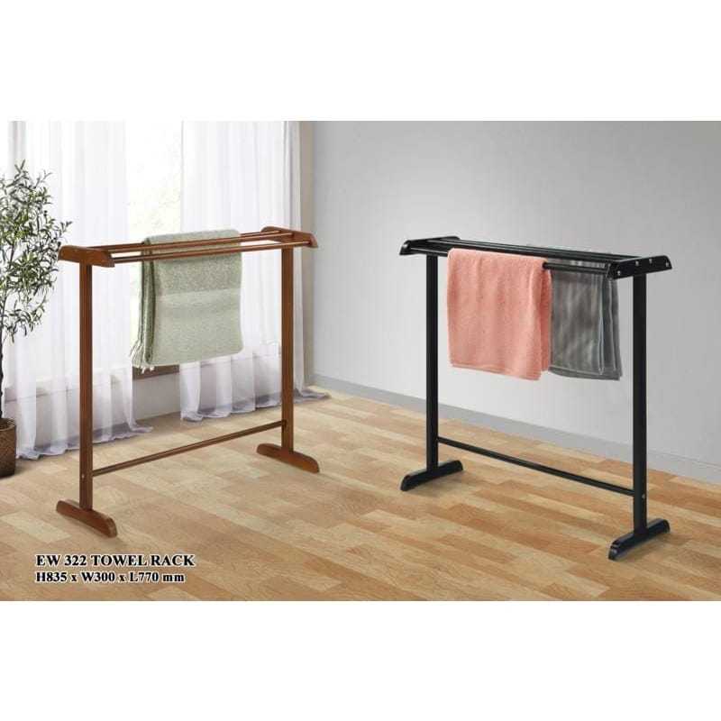 SOLID WOOD TOWER CLOTH RACK HANGER RACK | Shopee Malaysia