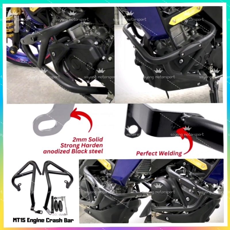YMH MT15 ENGINE GUARD MT-15 2019-2020 CRASH BAR PROTECTOR EAVY DUTY ...