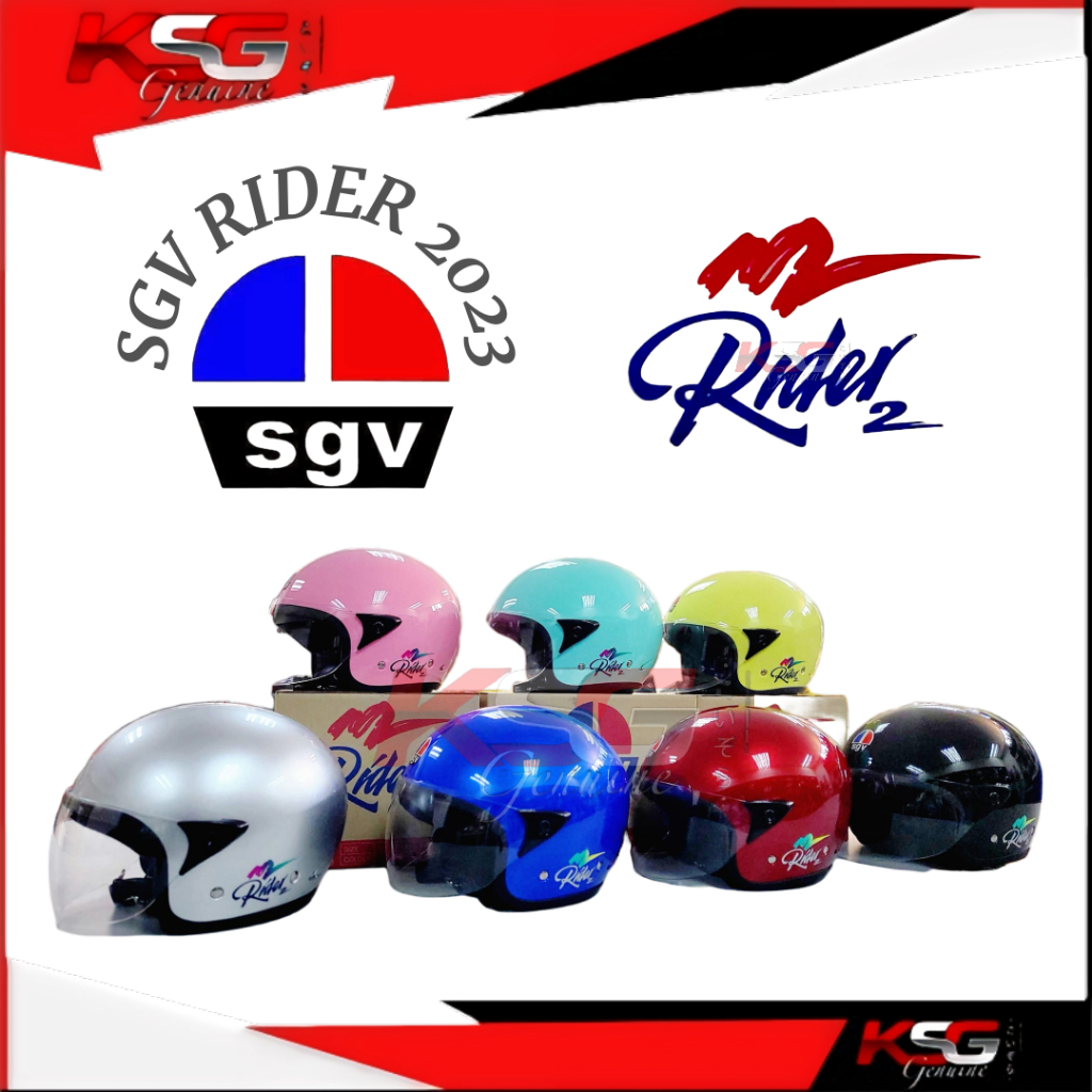 SGV HELMET RIDER 2 MODEL 2023 WITH SIRIM APPROVED 100% ORIGINAL HELMET ...