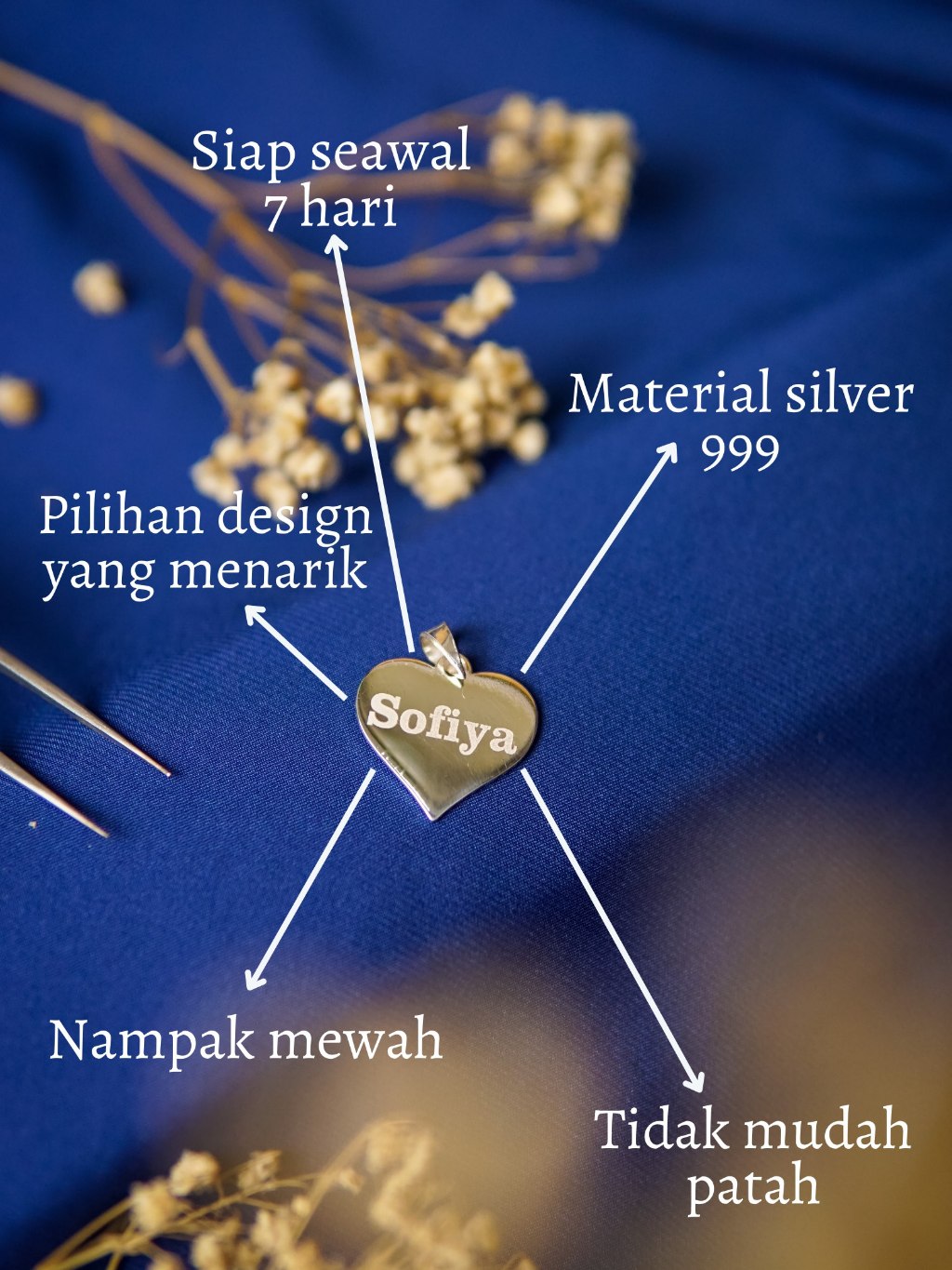 Ukiran Nama Perak + Rantai (Silver) | Shopee Malaysia