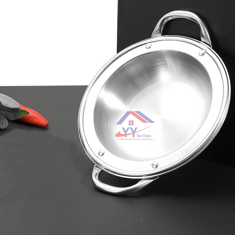 Stainless Steel Small Wok with Double Ears 20CM/30CM / Kuali Kecil ...