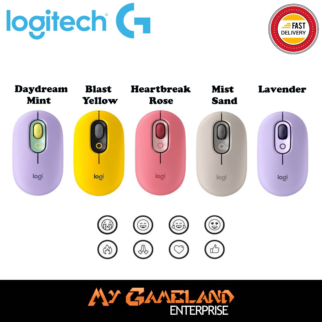 Logitech POP Mouse Wireless Customisable Emojis | SilentTouch ...