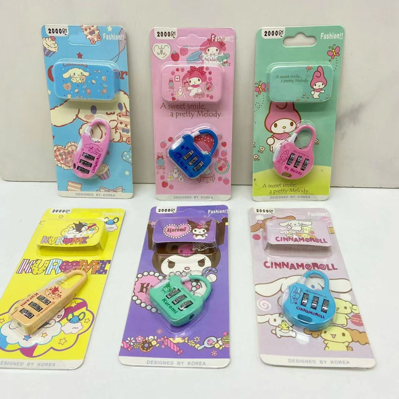 Cute cartoon mini lock Password Cartoon 3 Digit luggage Combination ...