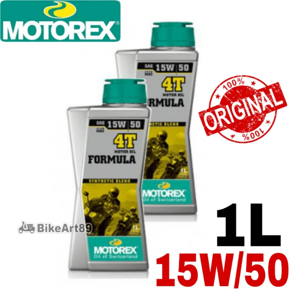 MOTOREX 4T Engine Oil 1L Motor Enjin Minyak Hitam 15W50 Formula ...