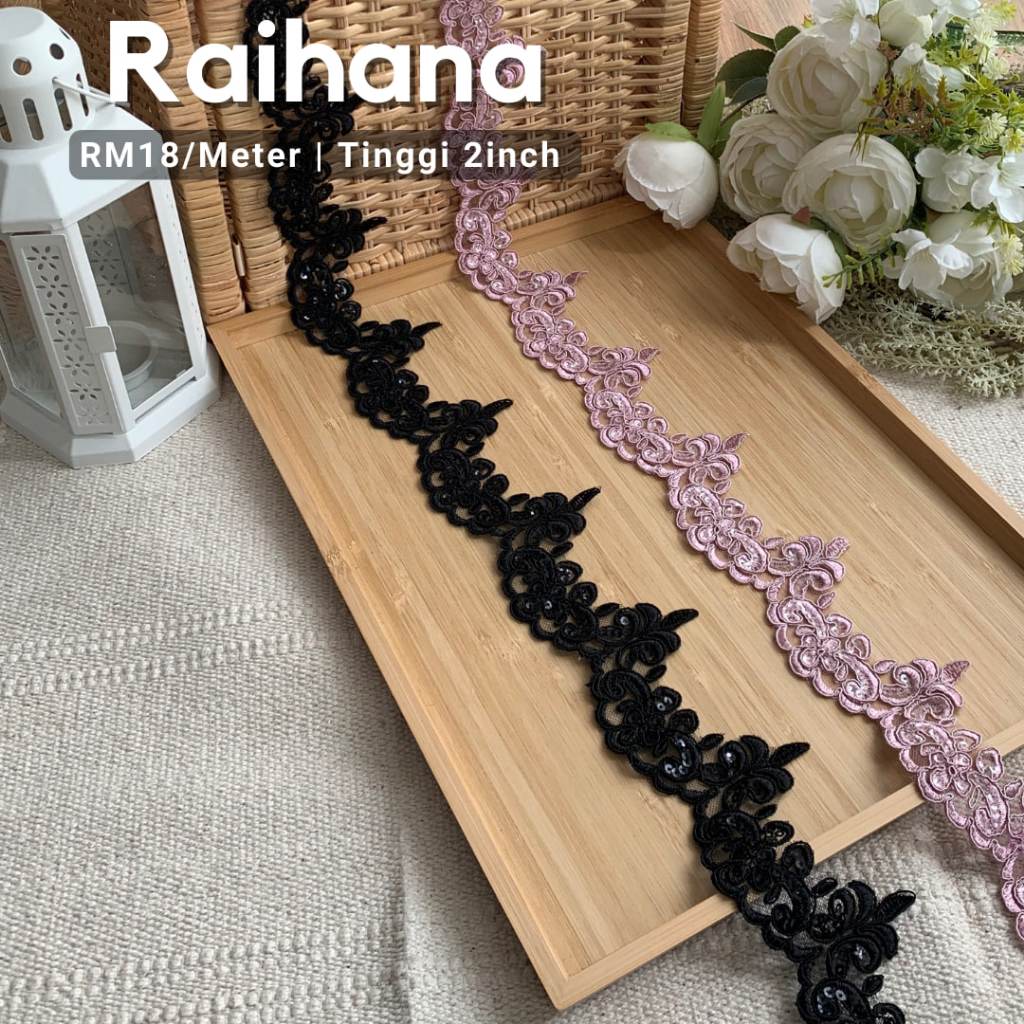 LACE RENDAH NEW DESIGN RAIHANA LACE FESYEN RAYA 2023 LACE CANTIK SESUAI ...