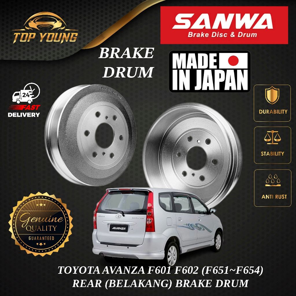SANWA TOYOTA AVANZA F601 F602 F651 F652 F653 F654 REAR ( BELAKANG ...