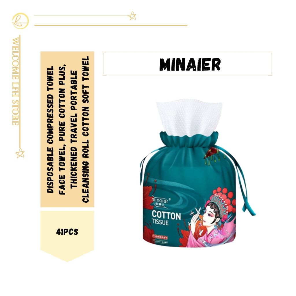 MiNaiEr Face Towel Disposable Cleaning Towel 芈奈儿一次性洗脸巾 Large Roll Cotton Pads Paper Facial Wipe ...