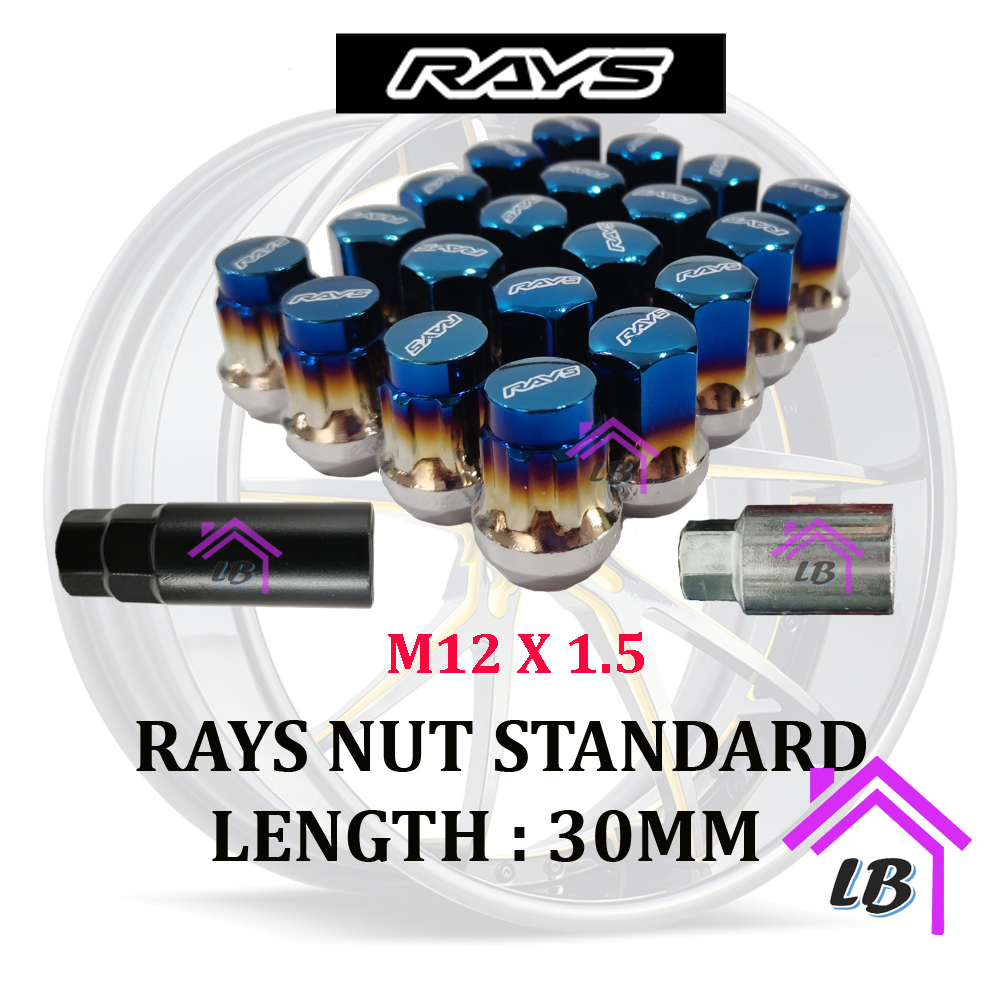 Rays Lock Nut Wheel Nut Sport Rim Skru Tayar Kereta Tayar Screw Rim Nut ...