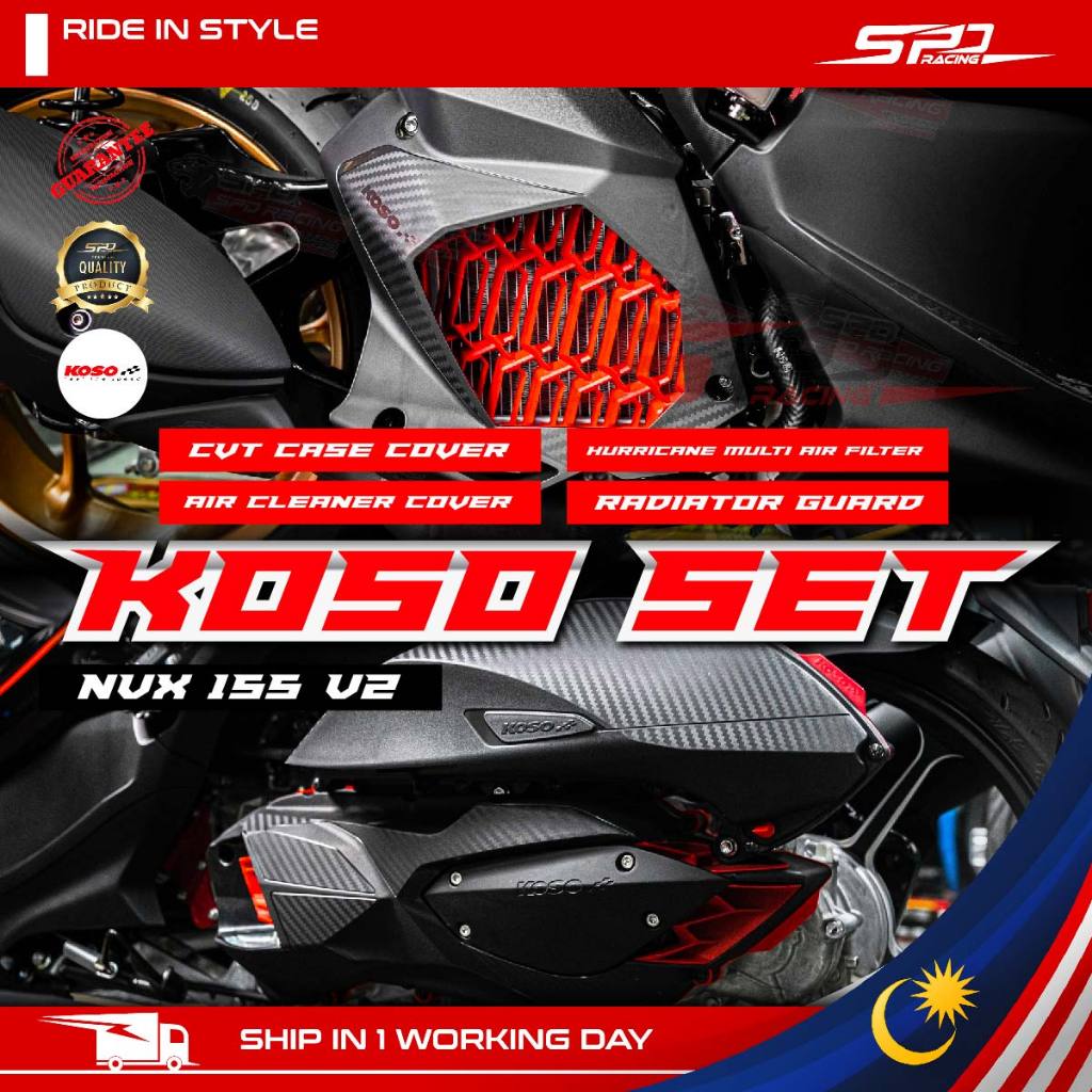 Yamaha NVX 155 V2 KOSO CVT Case Cover / Air Cleaner Cover / Hurricane ...