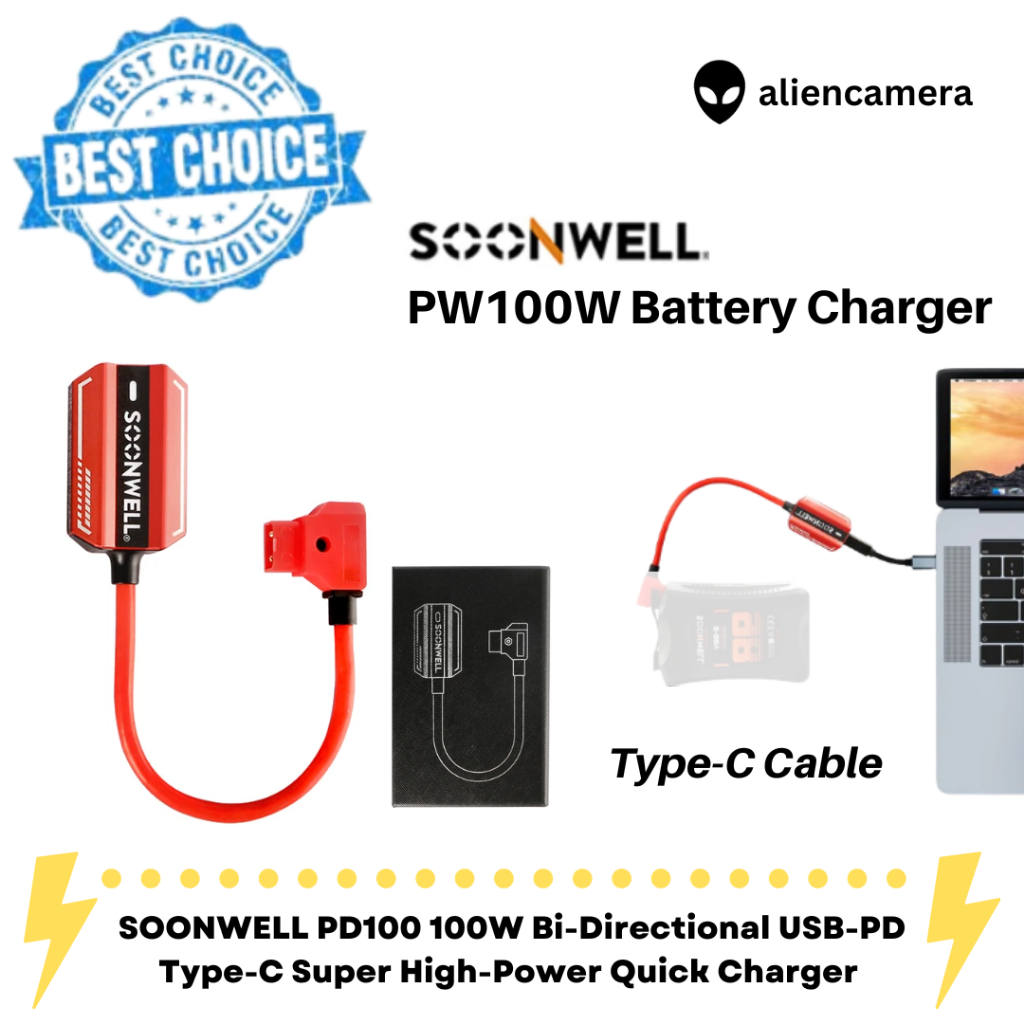 SOONWELL PD100 100W Bi-Directional USB-PD Type-C Super High-Power Quick ...